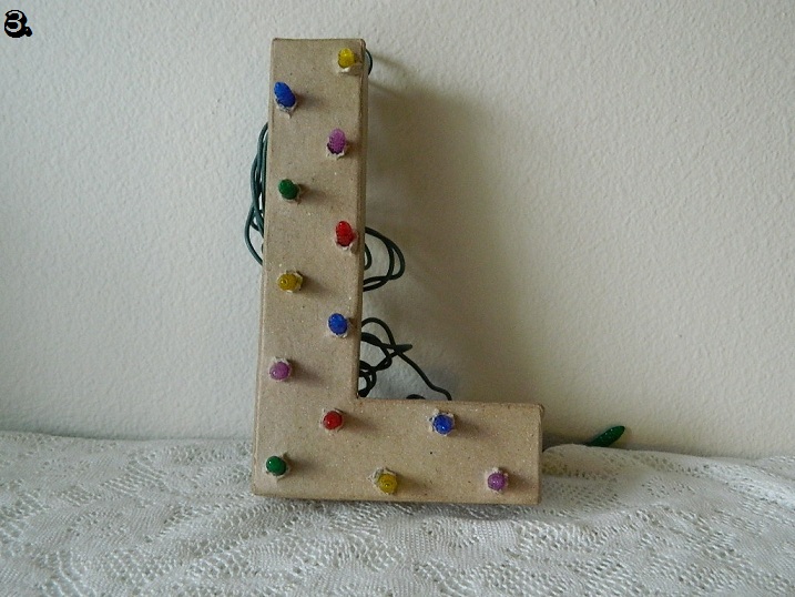 Christmas Light Cardboard Letter - Fair Robin Revival