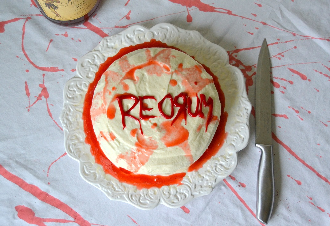 REDRUM Cake with Boozy Cream Cheese Frosting - Fair Robin Revival