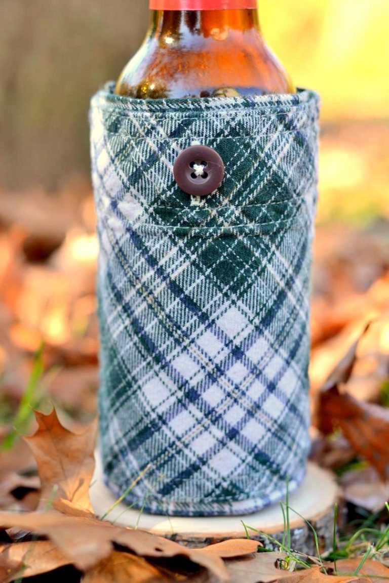 Flannel Pocket Beer Coozies (No-Sew!) - Fair Robin Revival
