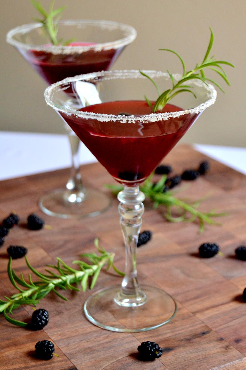 Mulberry Martinis with Homemade Simple Syrup - Fair Robin Revival
